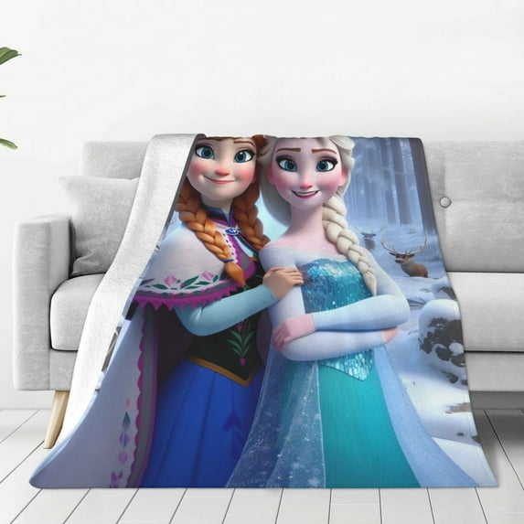 100*130cmManta De Franela Elsa Princess Anna Para Ropa De Cama Suave ...