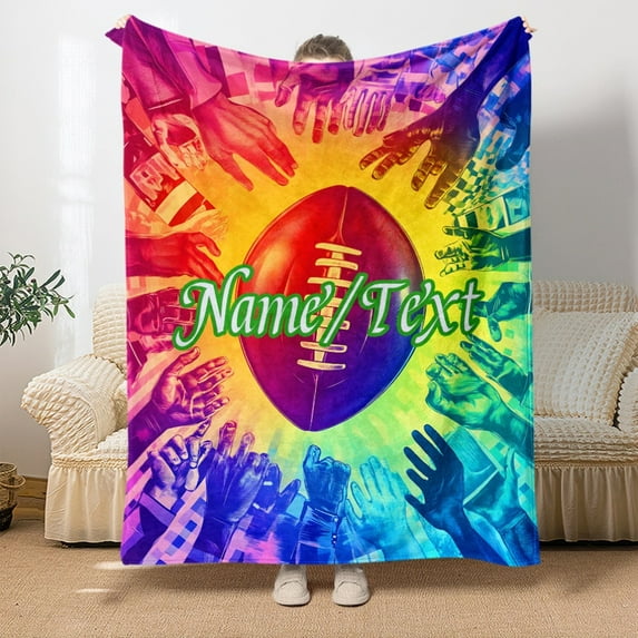 100*130cmManta De Franela Olive Football Team Player Con Nombre Perso ...