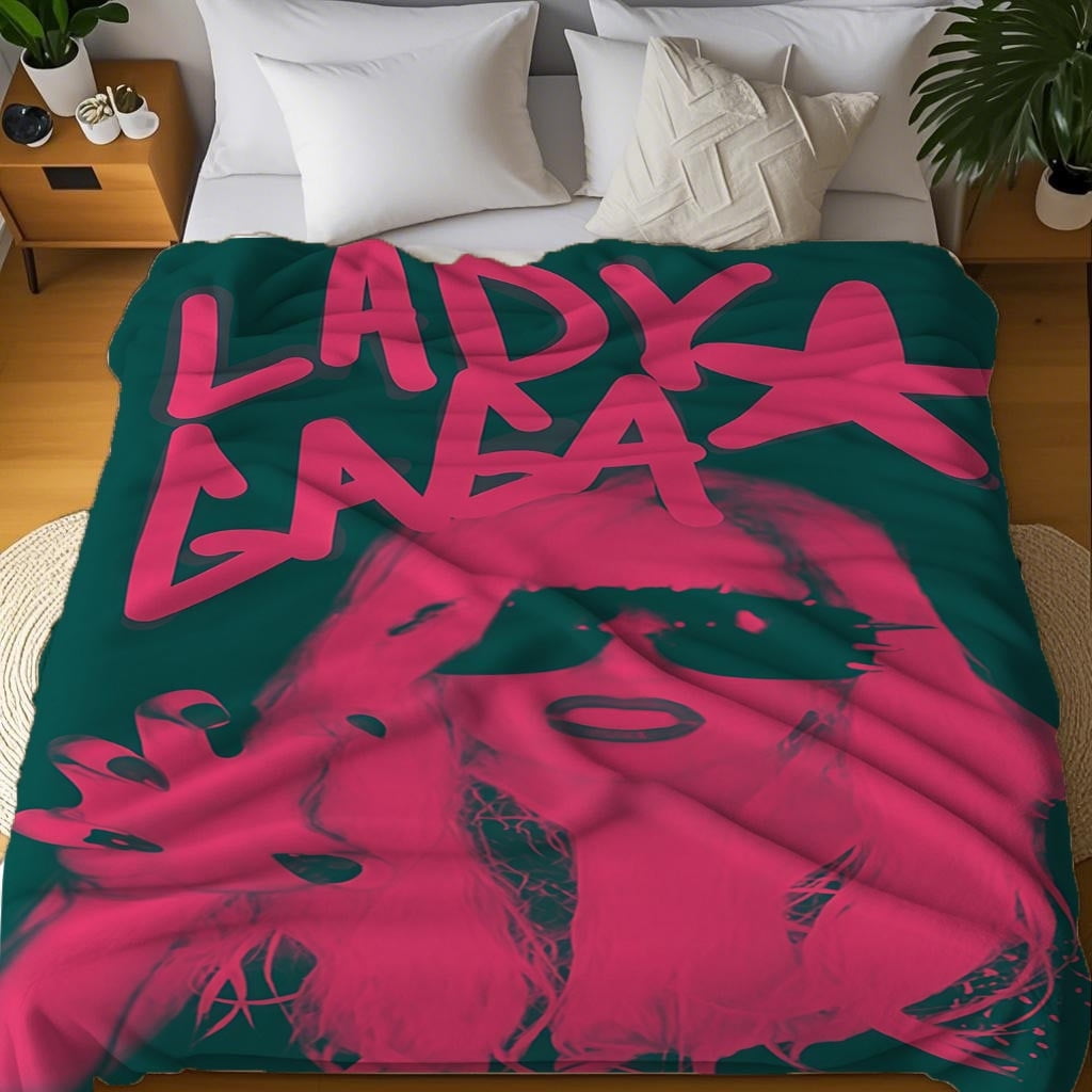 100*130cmManta De Franela Rosa De Lady Gaga, Suave Y Cálida Para Todo ...