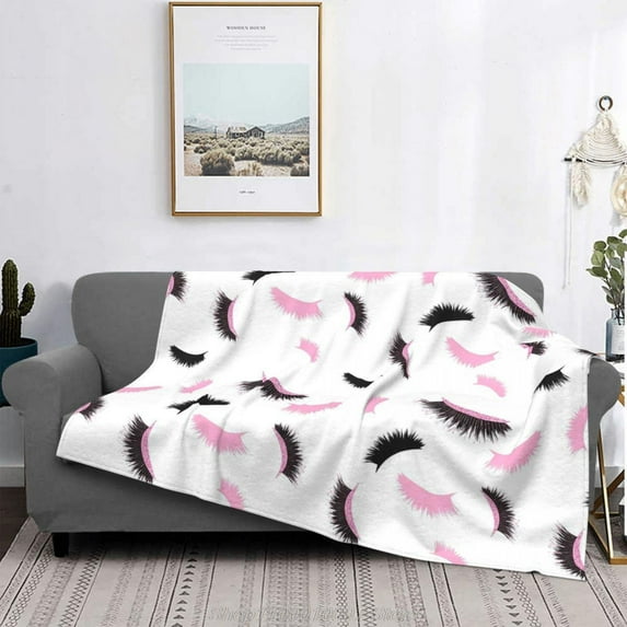 100*130cmManta De Franela d Para Siesta, Pestañas Con Dibujos Animad ...