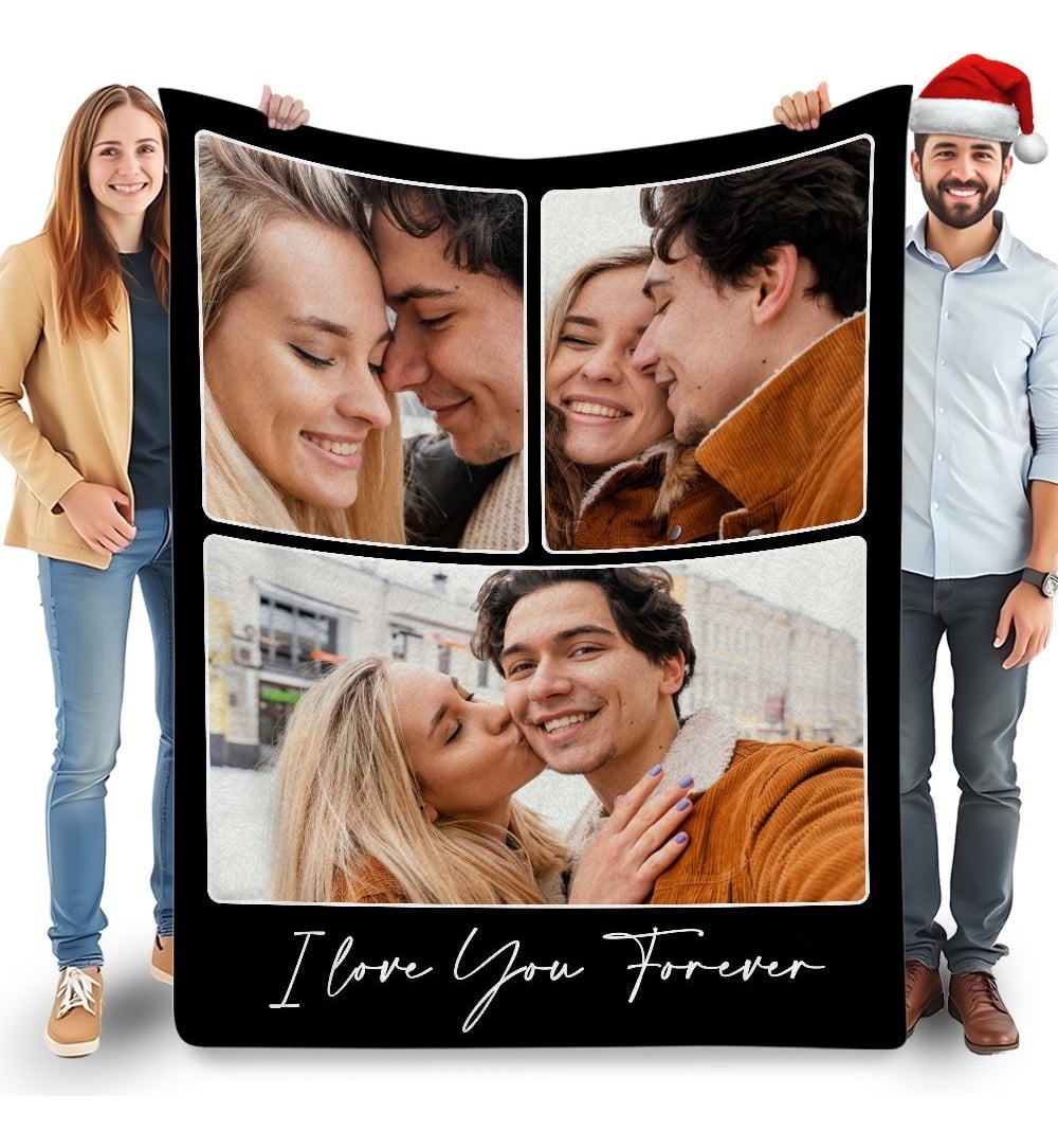 100*130cmManta Fotográfica Personalizada Con Texto «te Amo Para Siemp ...