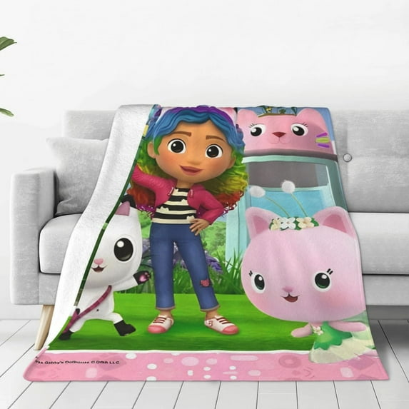 100*130cmManta Gabbys Con Forma De Casa De Muñecas Con Dibujos Animad ...
