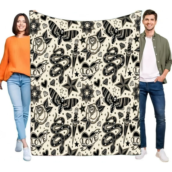 100*130cmManta Polar Tradicional Para Tatuar Con Forma De Polilla, Se ...