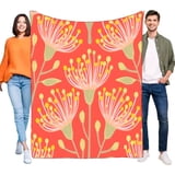 100*130cmManta Suave Y Acogedora Con Estampado Floral Para Cama Y Sof ...