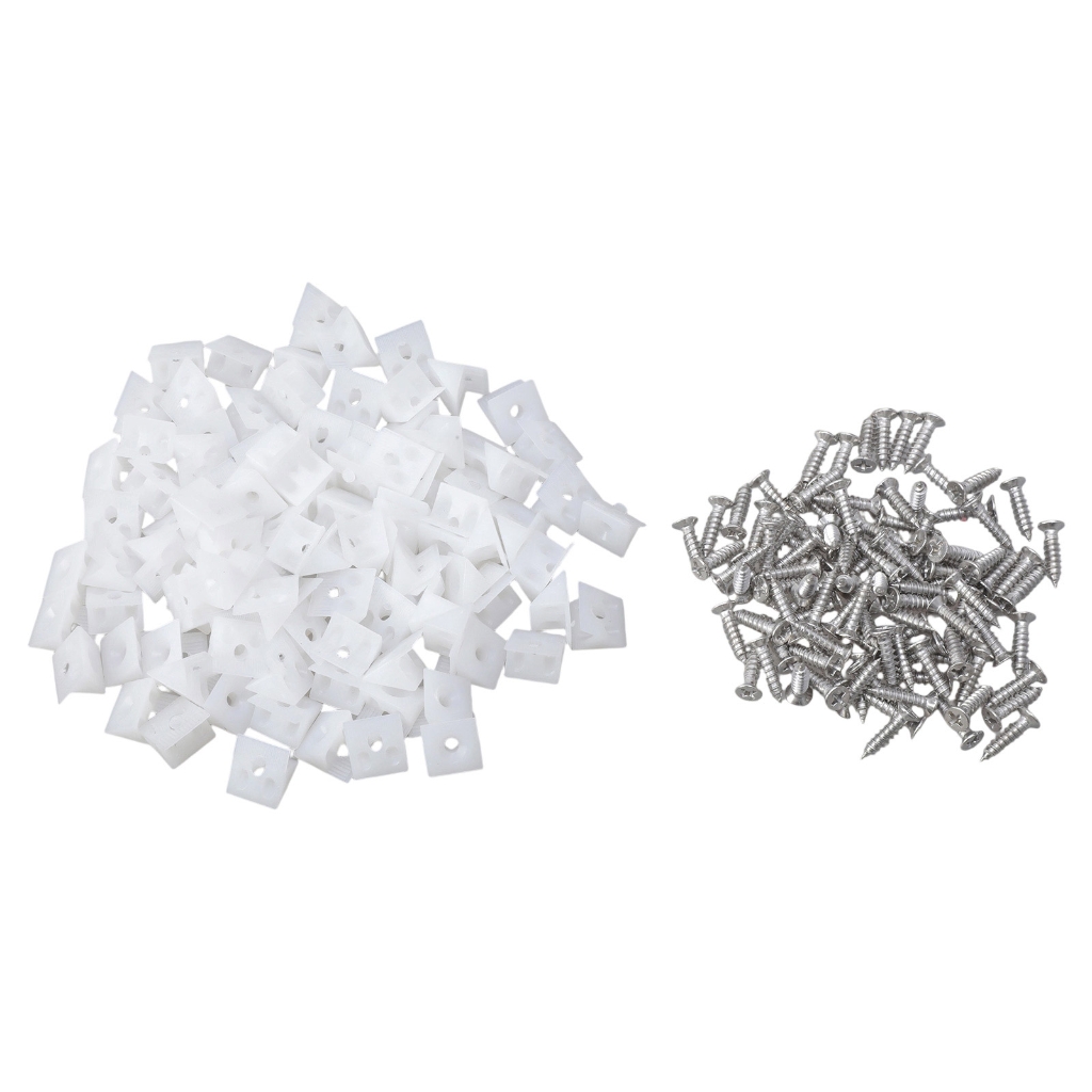 100/150Pcs Plastic Back Wall Connectors Drawer Wedges with Screws ...