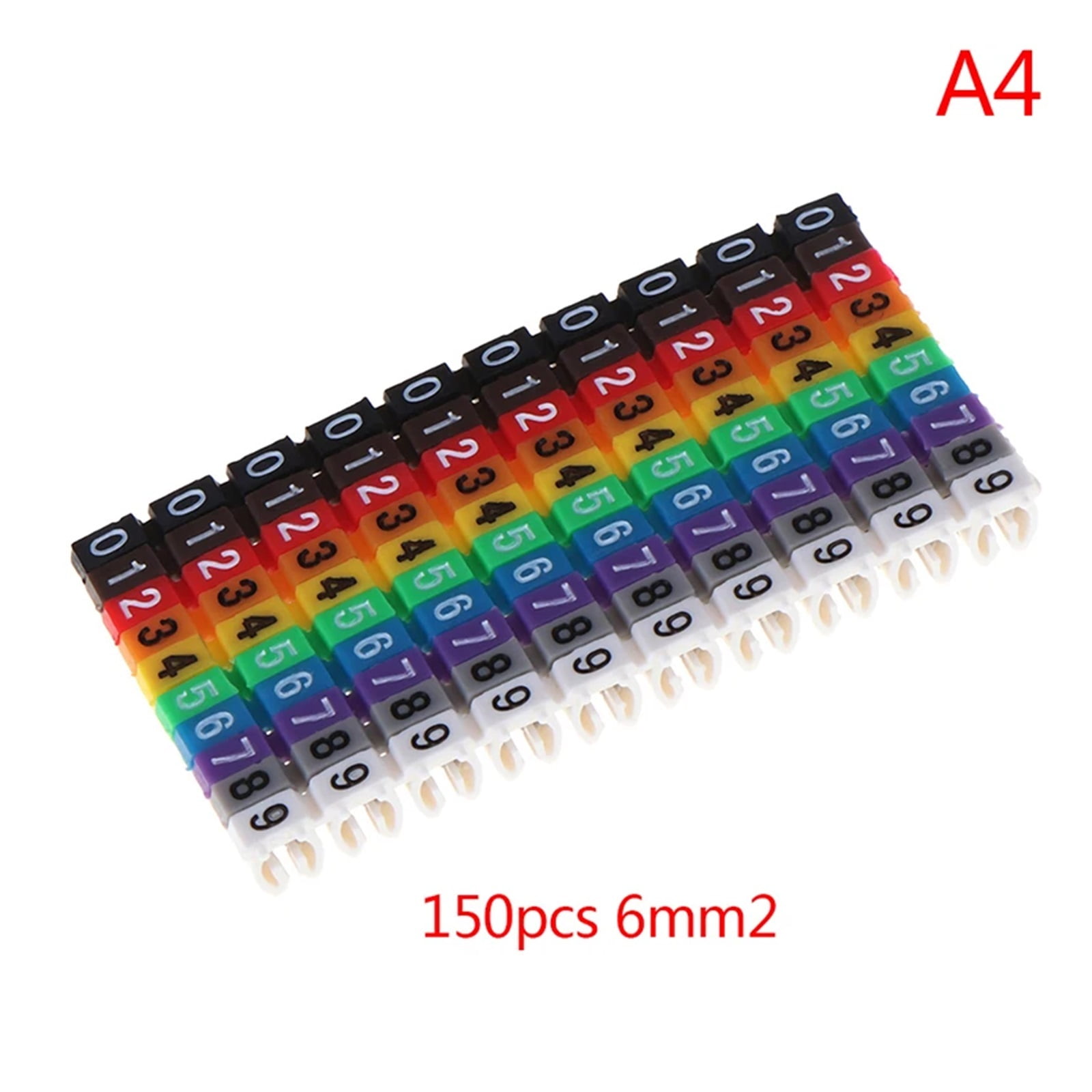100/150pcs 0-9 Arabic Numerals M Type Clip Network Wire Number Label ...