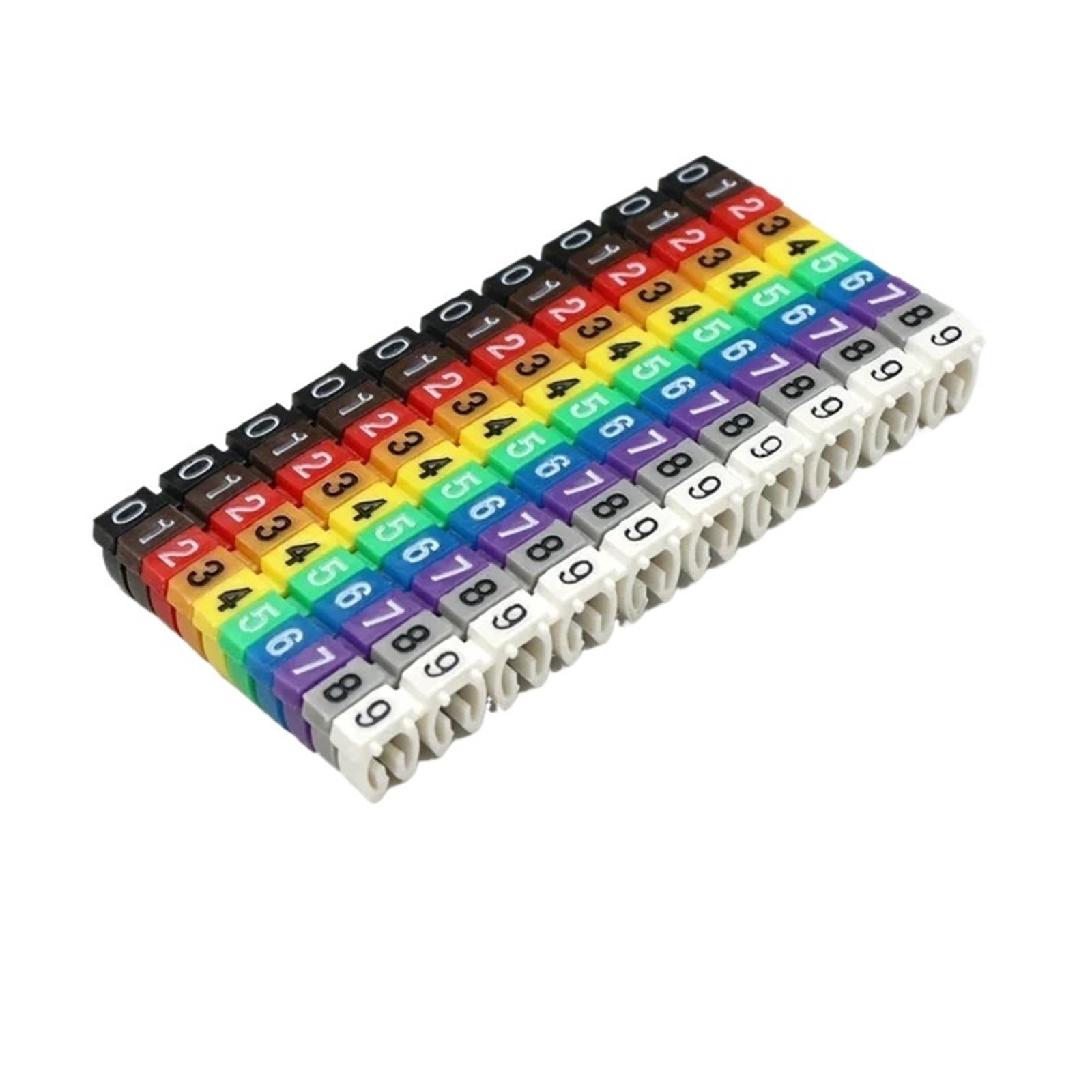 100/150pcs Cable Markers Colourful M-Type Marker Number Tag Label For 2 ...
