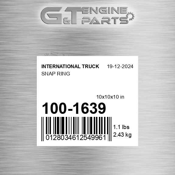 100-1639 SNAP RING fits INTERNATIONAL TRUCK (New OEM) - Walmart.com