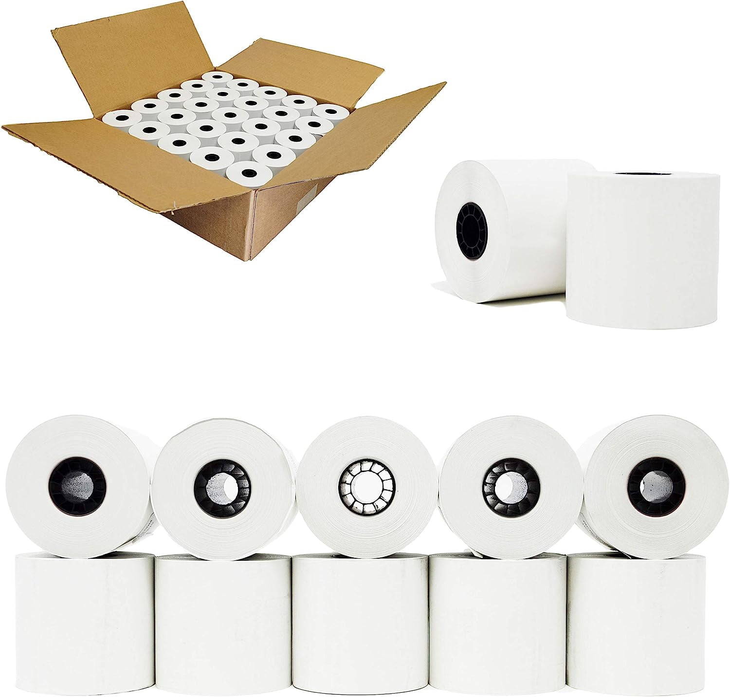 (100) 2 1/4" X 165' Thermal Paper for Sharp XEA507 XEA407 XEA207 ERA247 347 Sharp XE-A207, XE ...