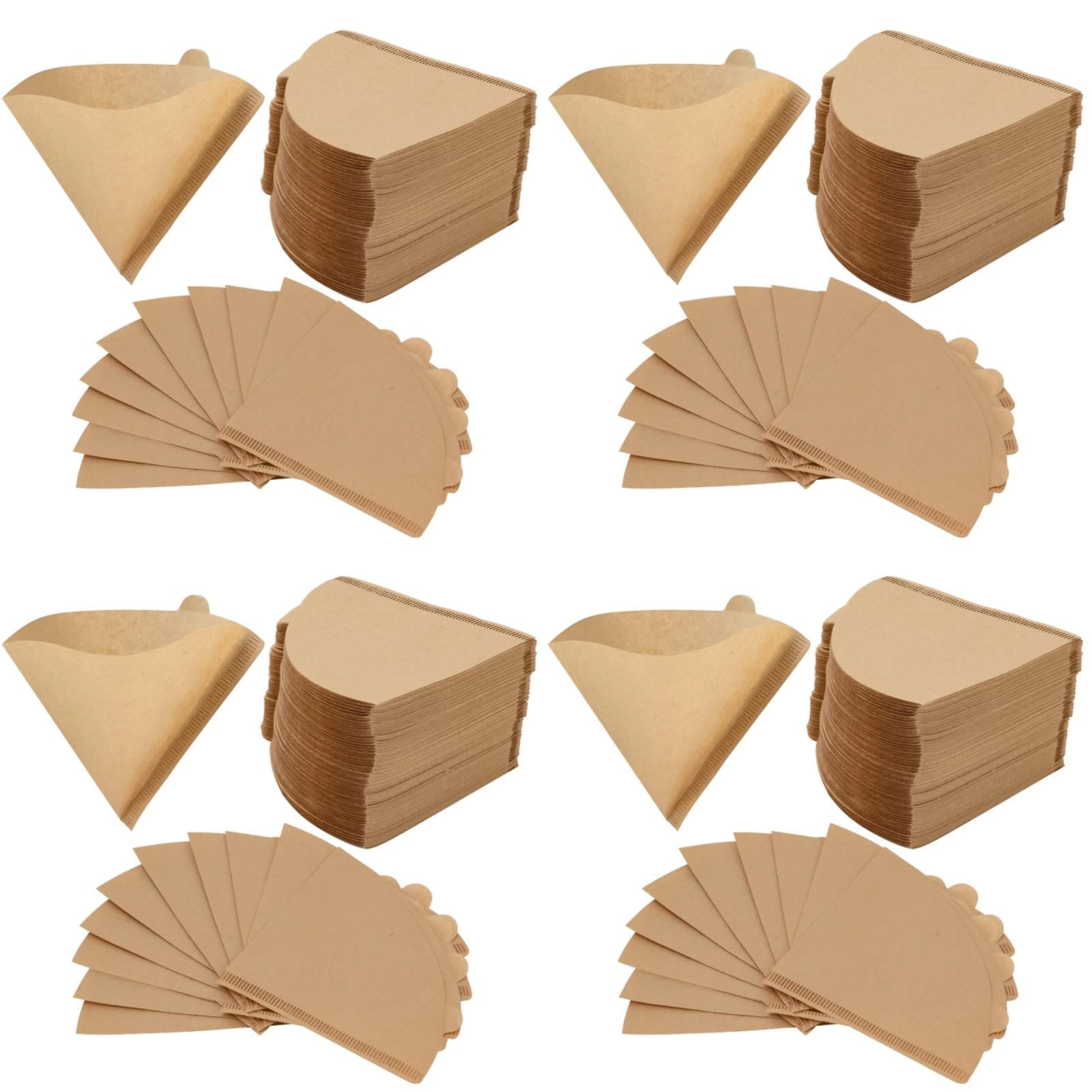 100/200/300/400/500/ PCS Coffee Filters Disposable Unbleached V Shaped ...