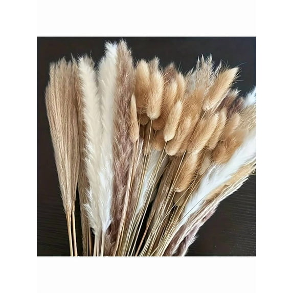 100/200/300/400pcs Pampas Grass Bundle - Dried Rattan Reeds For Boho ...