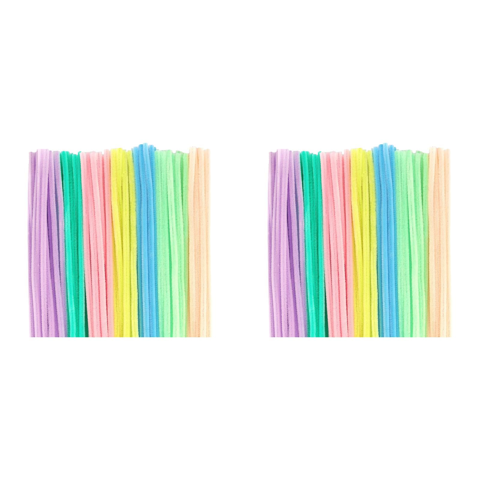 100/200PCS Color Pipe Cleaners Wire Colourful Bending Plush,Plush Stem ...