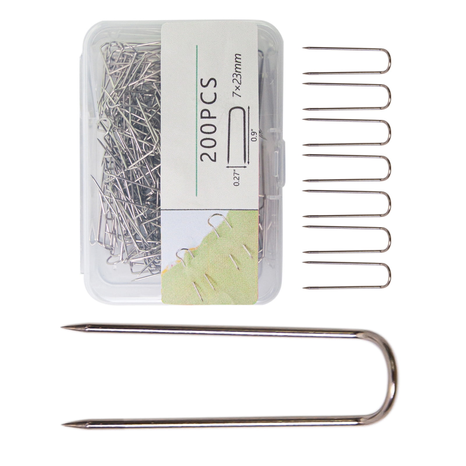 100/200Pcs Sewing Fork Pins Needlecraft Pins Double Blocking Pin for ...