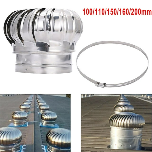 100-200mm Chimney Cowl Cap Pot Guard Stainless Steel Flue Pipe Cover ...
