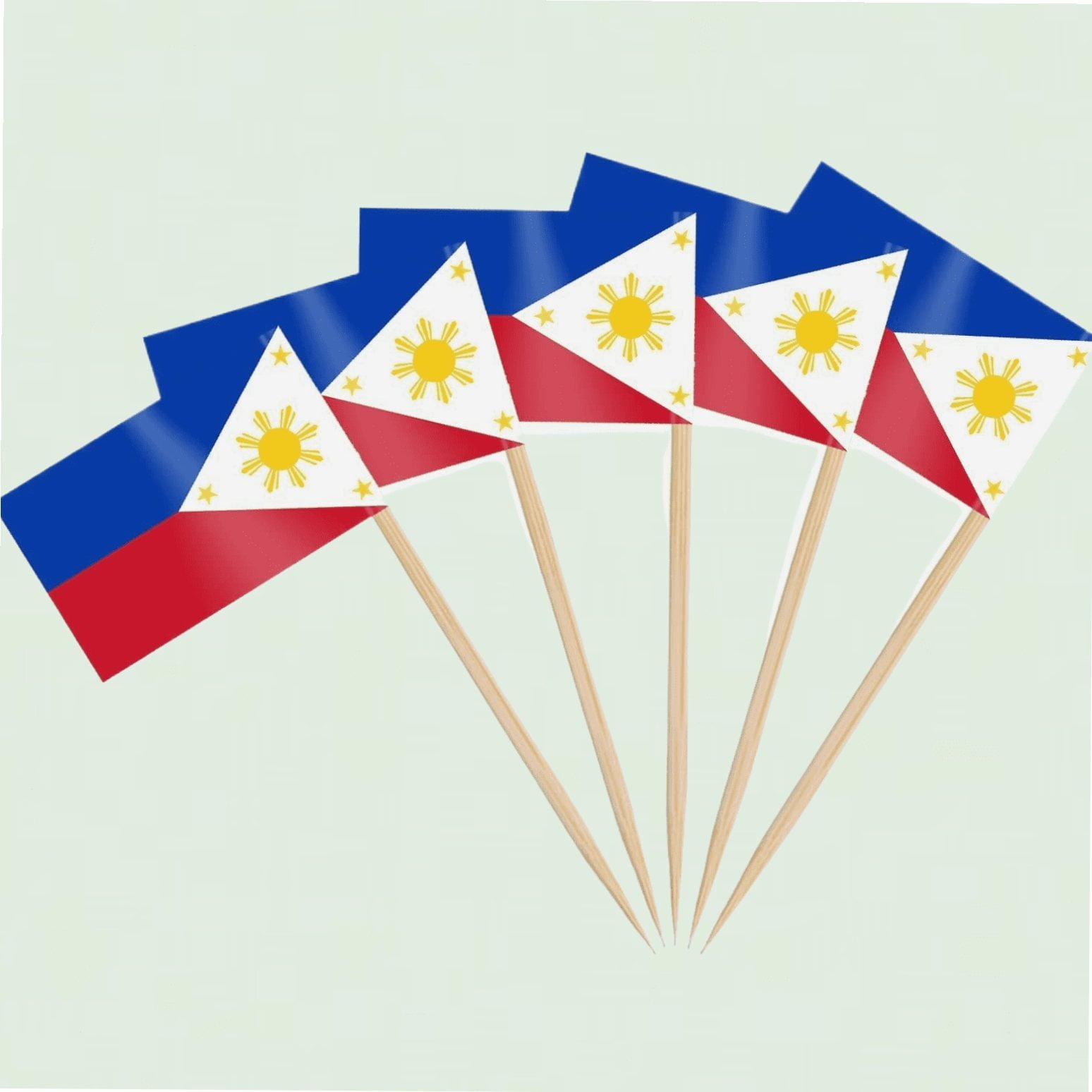 100/200pcs Philippines Flags Toothpick, Filipino Cocktail Stick Flag ...