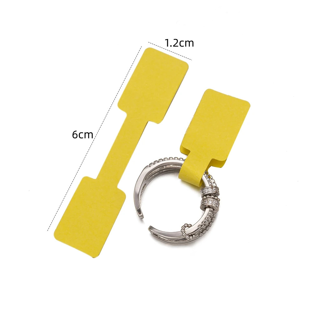 100/200pcs Rectangle Blank Jewelry Price Tag Self Adhesive Barbell ...