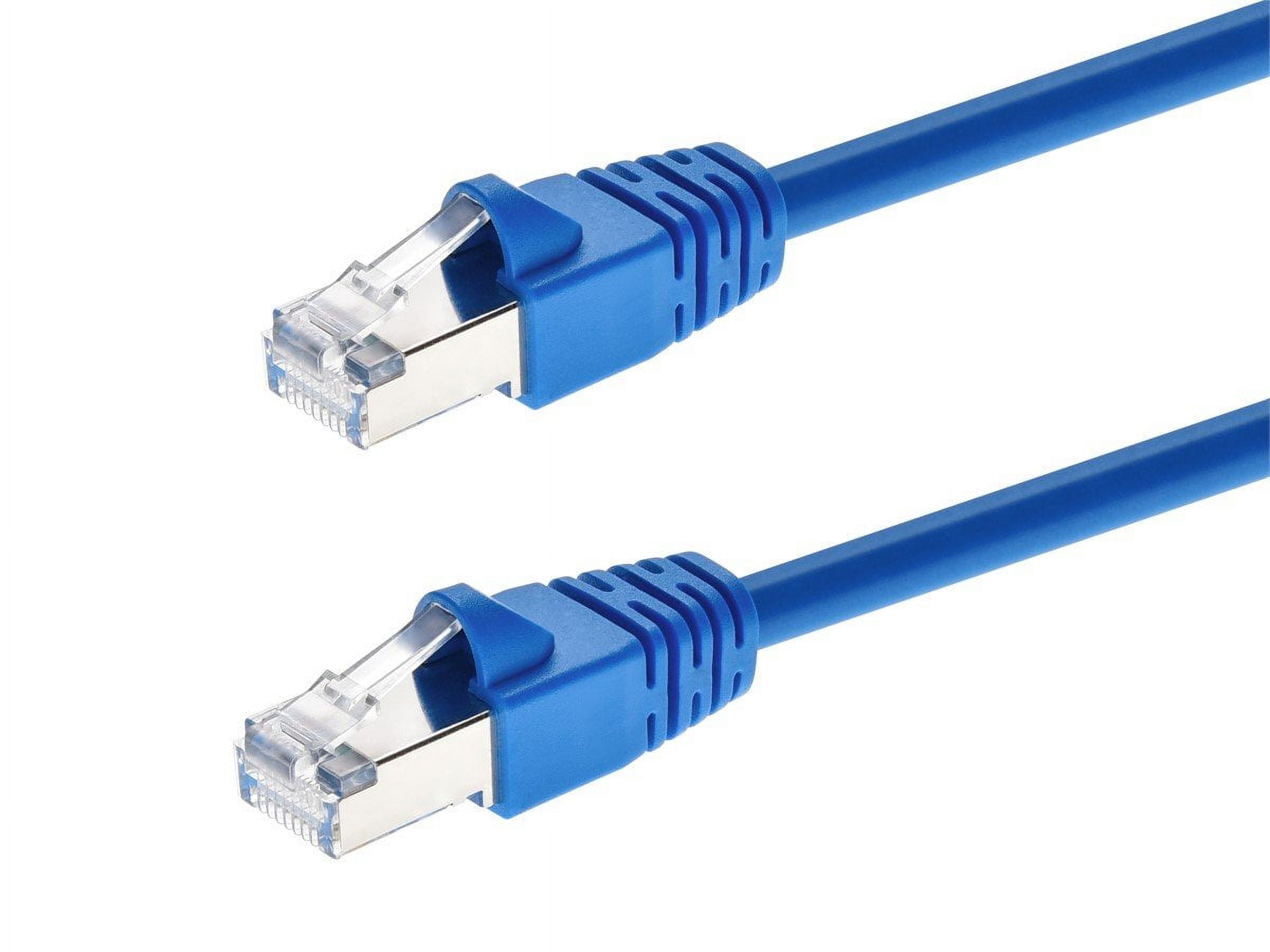 100' 24AWG Cat6a STP Ethernet Network Cable Blue (105907) - Walmart.com