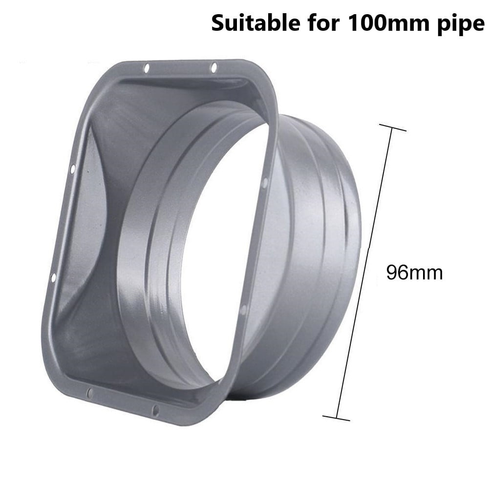 100-250MM Round Pipe Air Vent Flange Seat Metal Tube Air Ventilation ...