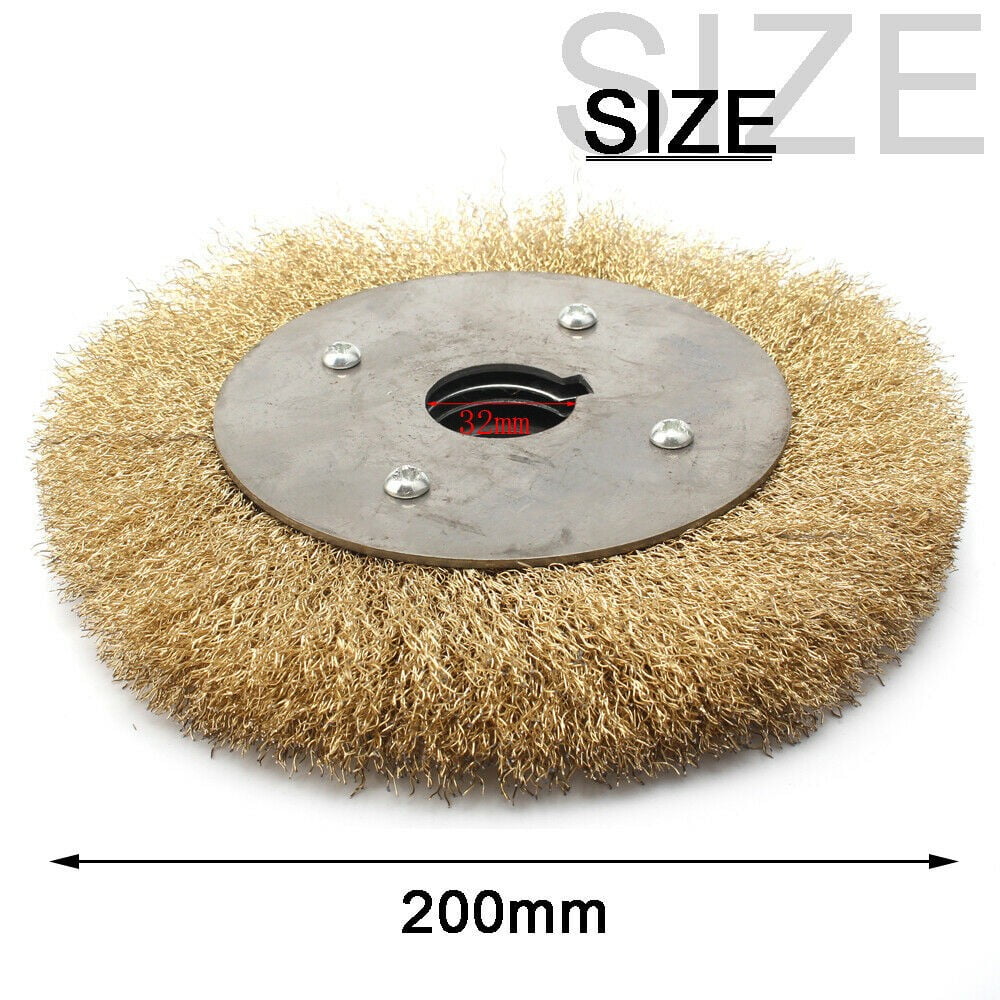 100-250Mm Soft Flat Brass Copper Wire Brush Polishing Wheel Crimped For ...