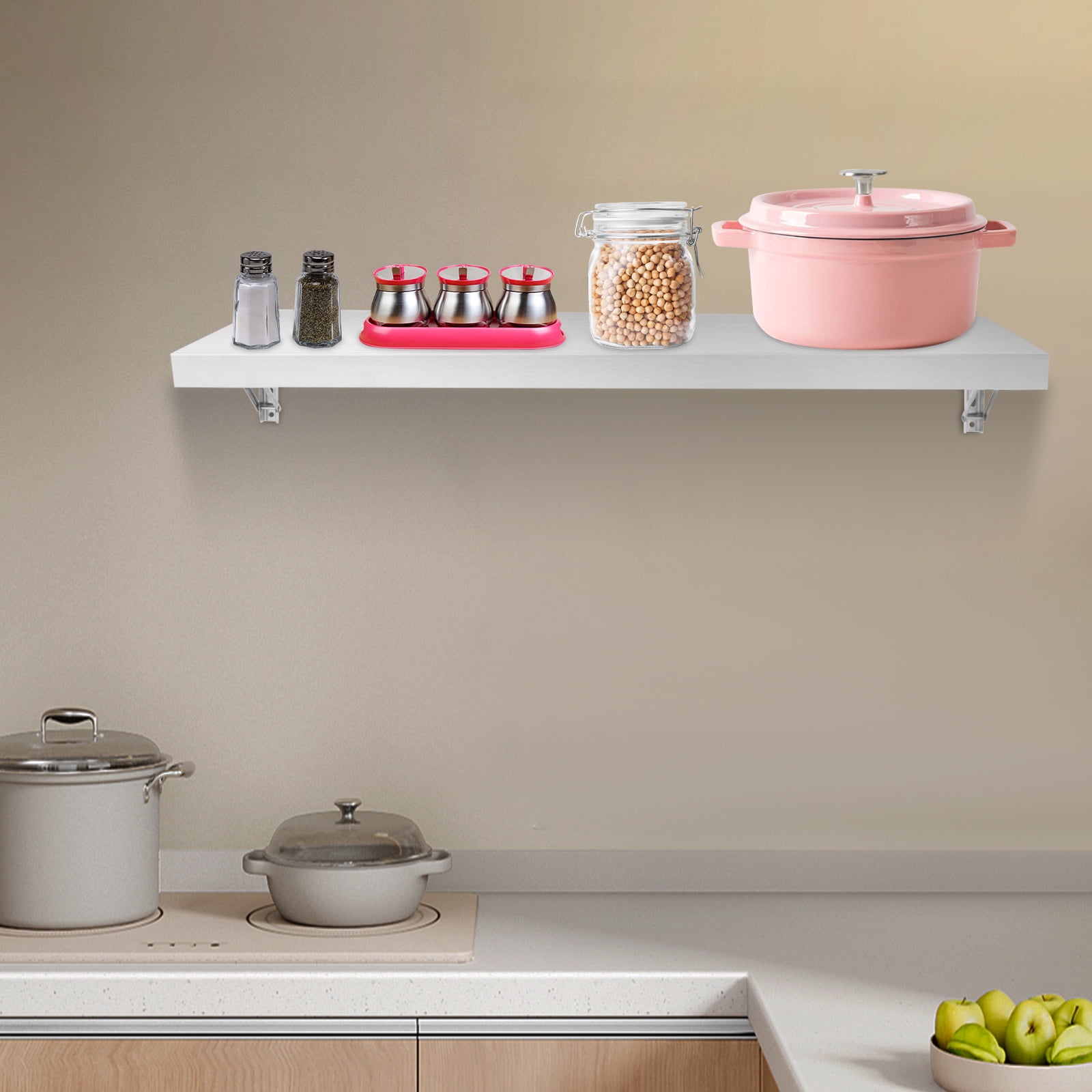 100*30*4cm Wall Mounted Folding Shelf Folding Wall Shelf for Small ...