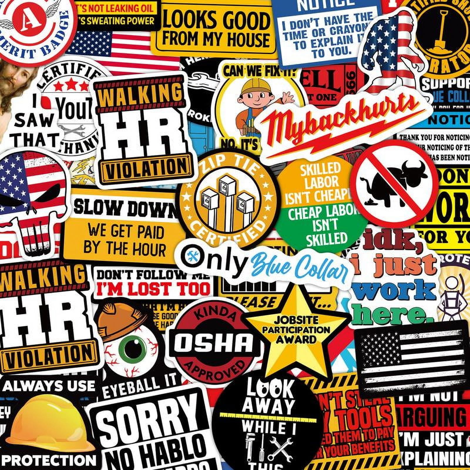 100-300 PCS Funny Hard Hat Stickers (Dirty) - Waterproof Vinyl for ...