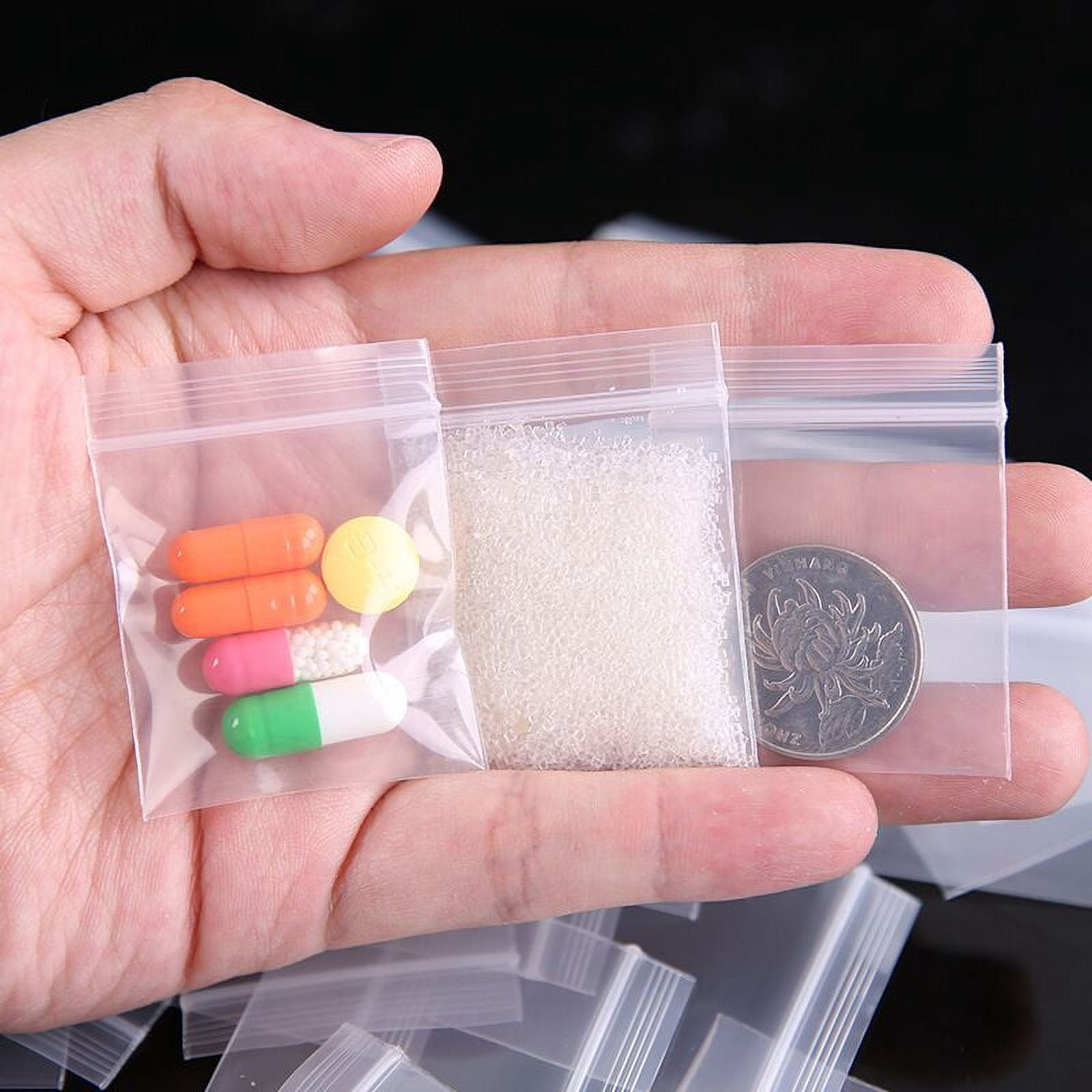 100-300 Pieces MINI Small Plastic Bag Jewelry Zipper Zipper Lock ...
