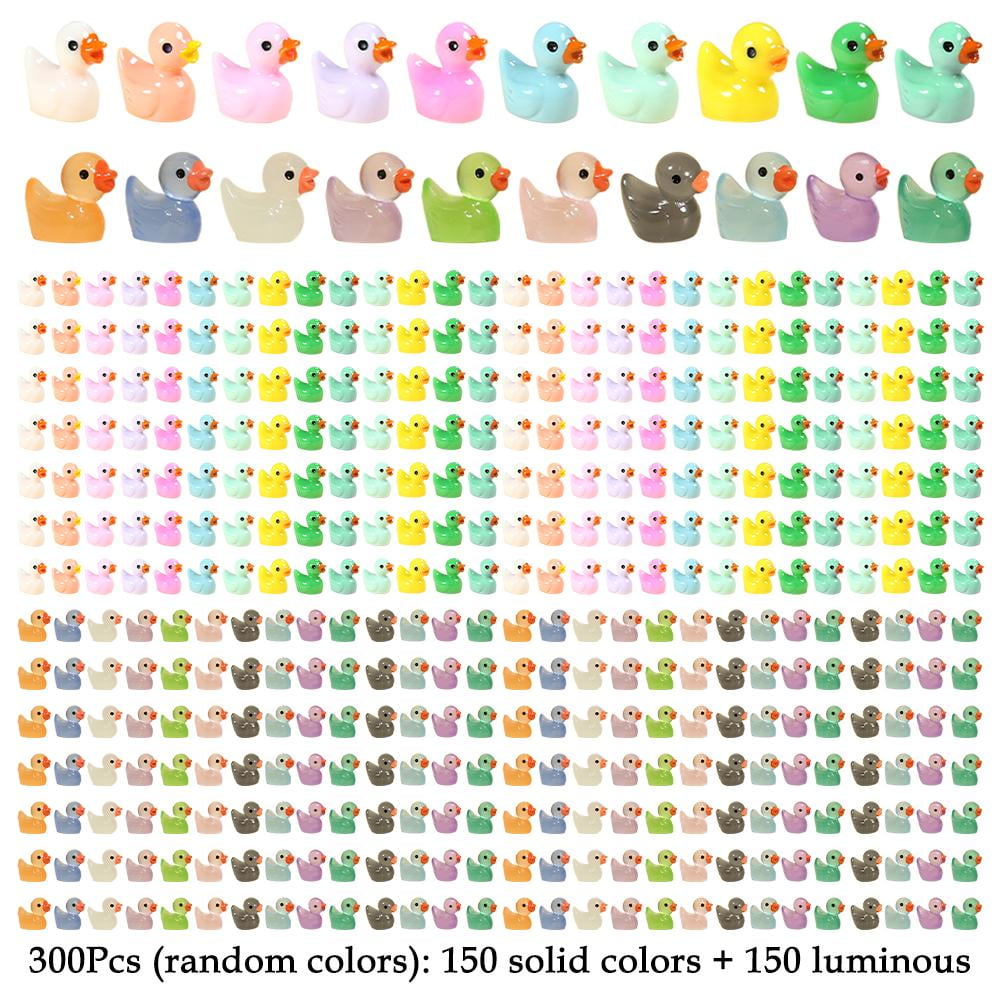 100-300 x Mini Ducks Bulk Resin Duck Figurines for Miniature Landscape ...