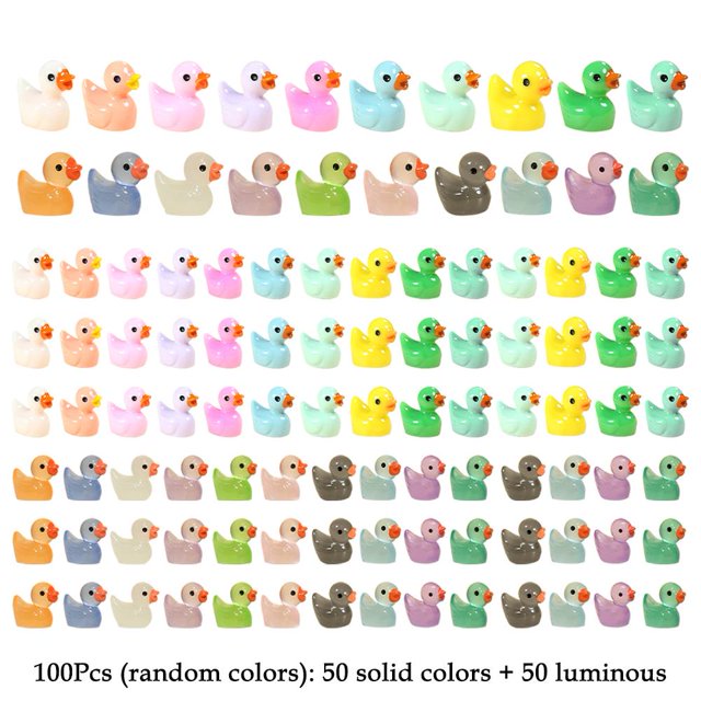 100-300Pcs Mini Resin Duck，Miniature Figures Fairy Garden Ducks Tiny ...