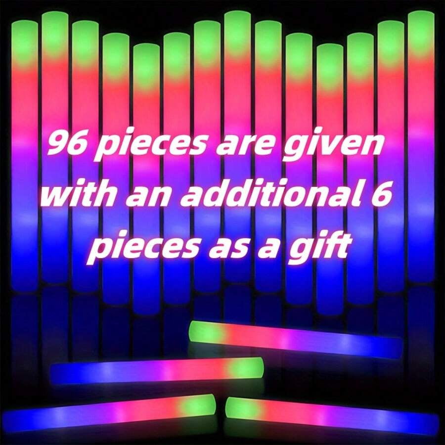 100/30pcs Foam Glow Sticks, Bulk Glow Sticks, Foam Sticks For Parties ...