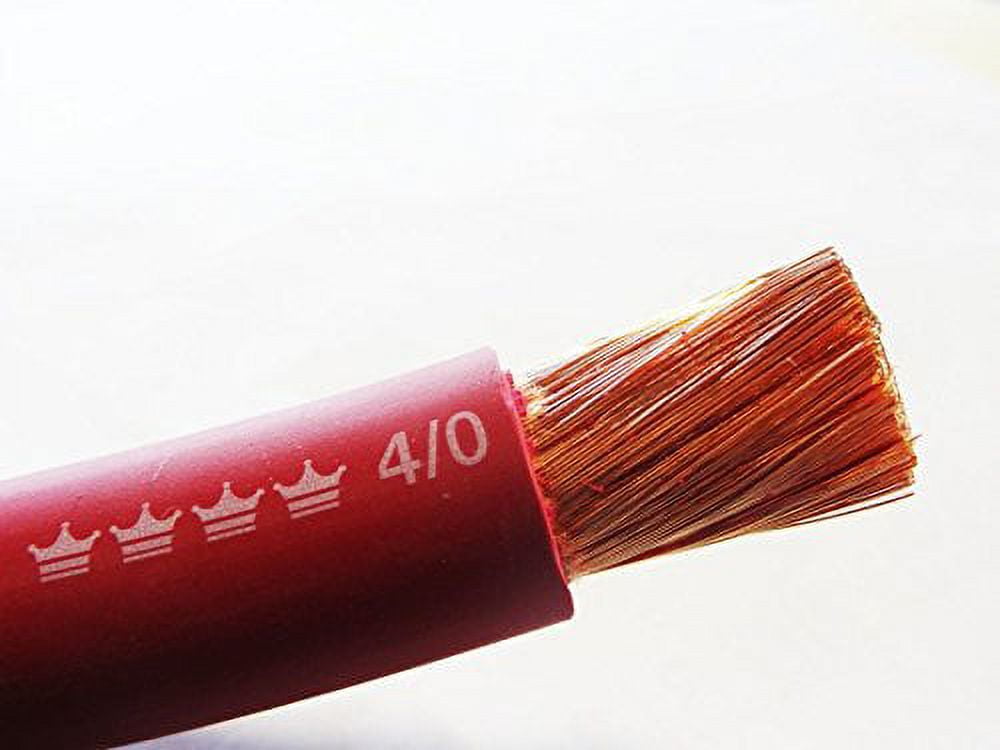 Excelene 100' 4/0 Welding Battery Cable, Lead Wire, Red, USA Made, 600V ...