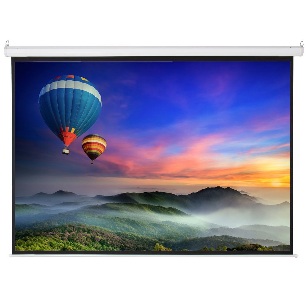 100" 4:3 80" x 60" Viewing Area Motorized Projector Screen with Remote ...