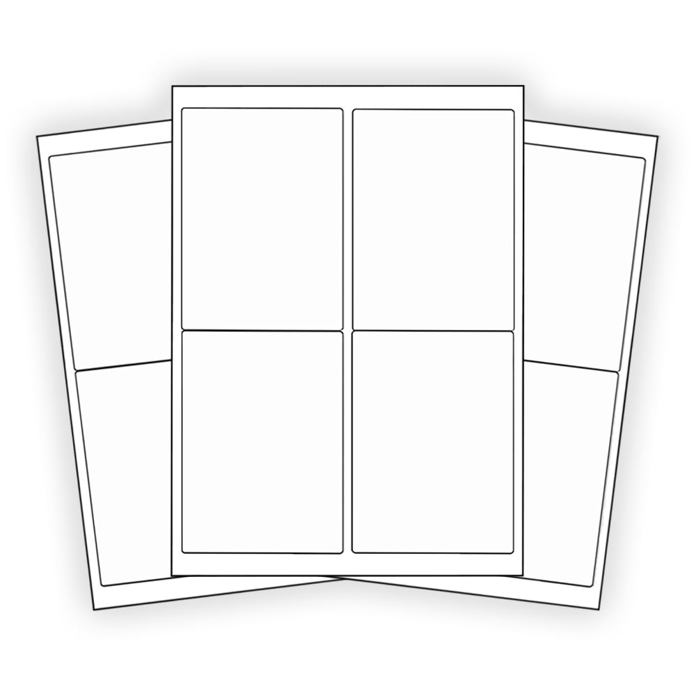 (100) 4 x 5 EcoSwift Laser/Ink Address Shipping Adhesive Labels 4 per ...