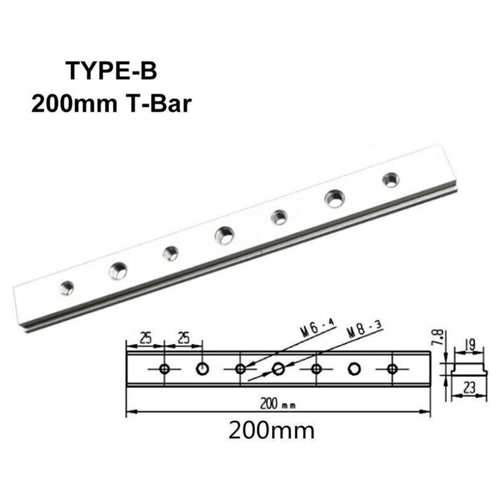 100-450mm Aluminium Alloy T-track/T-Bar Slider Miter Jig DIY ...