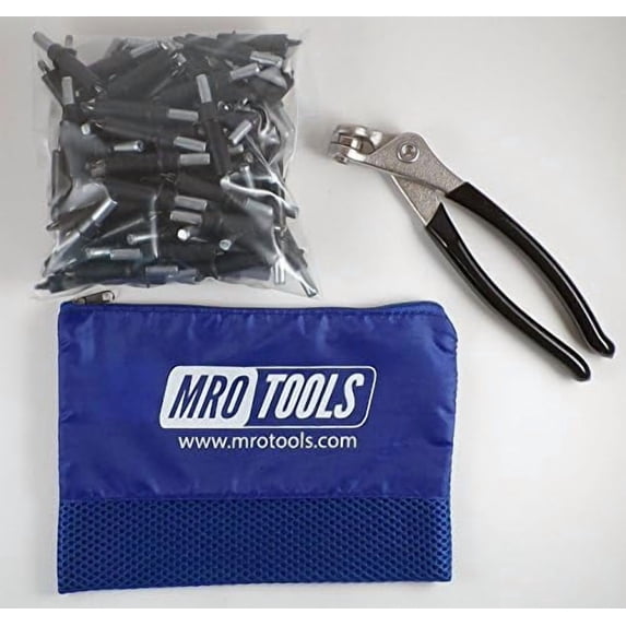 100 5/32 Cleco Sheet Metal Fasteners Plus Cleco Pliers w/Mesh Bag ...