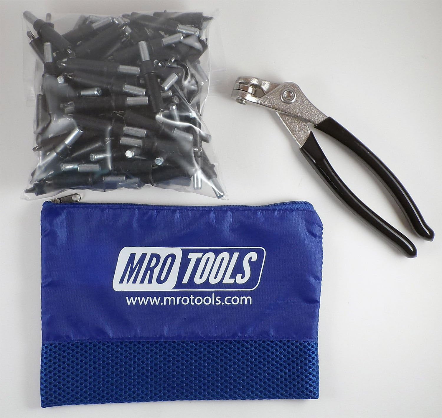 100 5/32 Cleco Sheet Metal Fasteners Plus Cleco Pliers w/Mesh Bag ...
