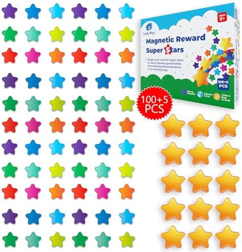 100+5 Magnetic Reward Super Stars - Jar Reward System for Kids ...