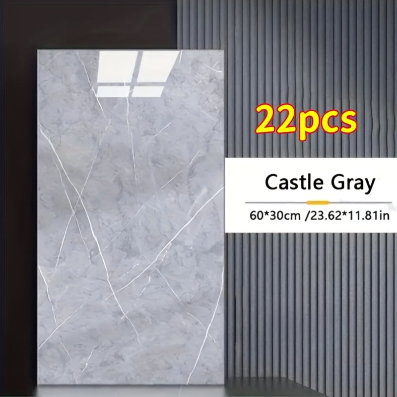 100/ 50/ 22-Pack Thickened Foam Marble Pattern Self-Adhesive Wall ...