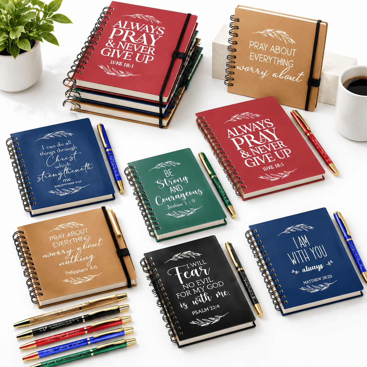 100/ 50 Set Gift Bulk Spiral Notebook And Pen 5 Color - Walmart.com