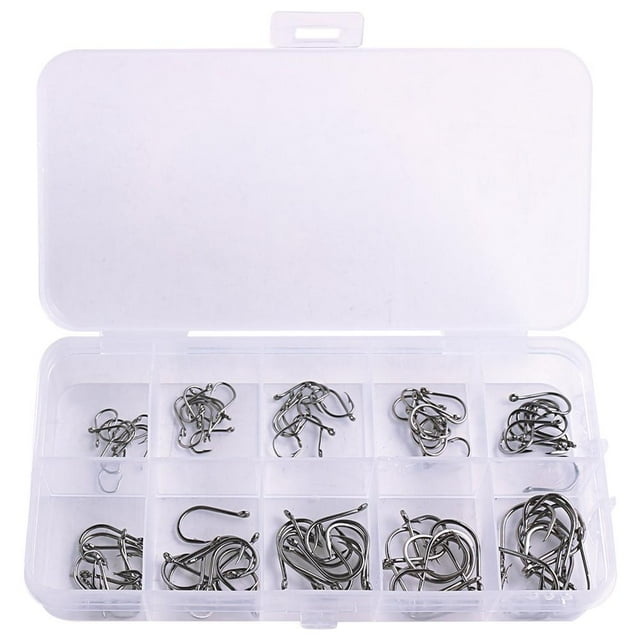100/500/1000x Fishing Hooks Set High Carbon Steel Sharp Barbed Fishho h ...