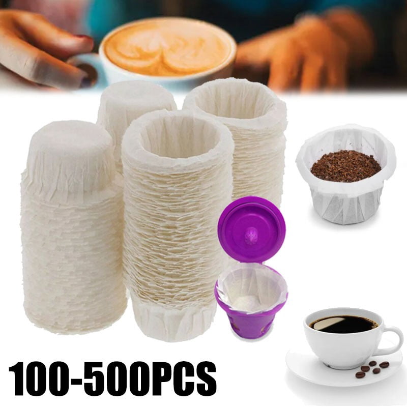 100-500 K Cup Filters, Count Disposable Coffee Paper Filters Compatible ...