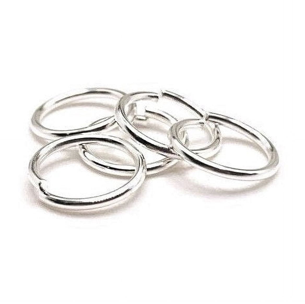 100, 500 or 1,000 Pieces: 10 mm Silver Plated Open Jump Rings, 18g ...