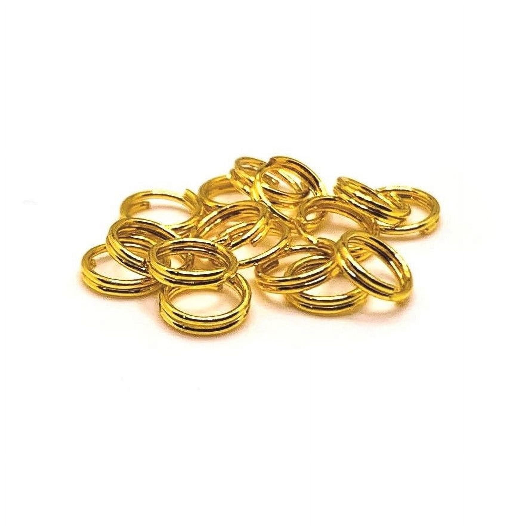 100, 500 or 1,000 Pieces: 6 mm Gold Plated Split Double Jump Rings ...
