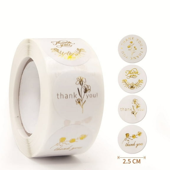 (3 Sizes-2") Thank You Stickers, 2 inch Thank You Sticker Labels Roll ...