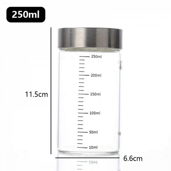 100-500ml Glass Storage Cup Portable Seal Thickening High Borosilicate ...