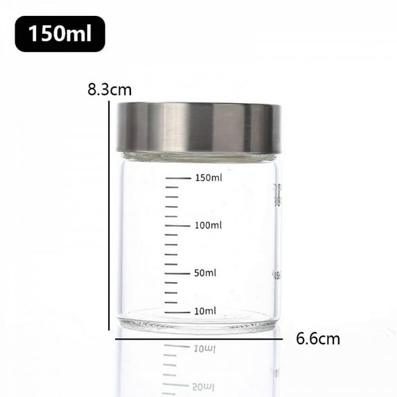 100-500ml Glass Storage Cup Portable Seal Thickening High Borosilicate ...