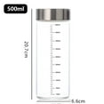 100-500ml Glass Storage Cup Portable Seal Thickening High Borosilicate ...