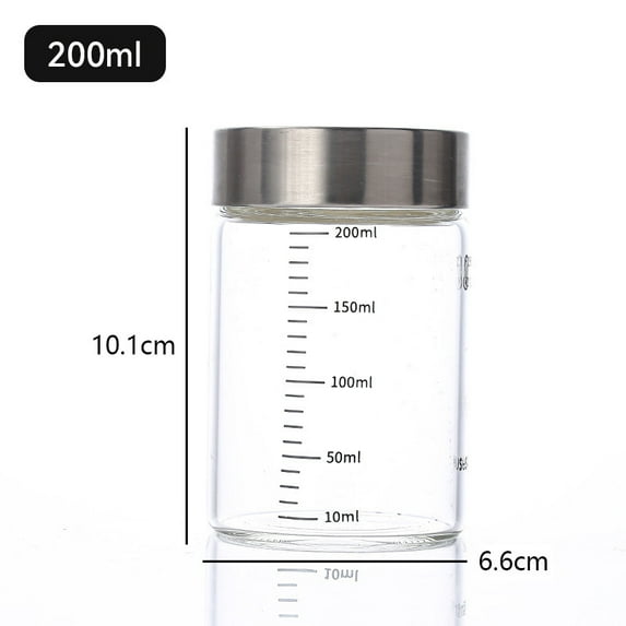 100-500ml Glass Storage Cup Portable Seal Thickening High Borosilicate ...