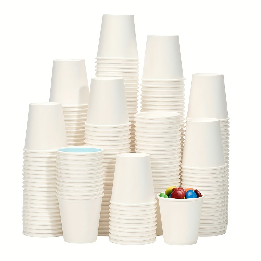 100/50PCS Disposable Small Paper Cups Supermarket Tasting Office Party ...