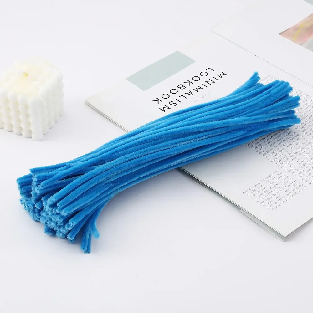 100/50Pcs Chenille Stems Bulk 22 Colors Chenille Pipe Cleaner Stems ...