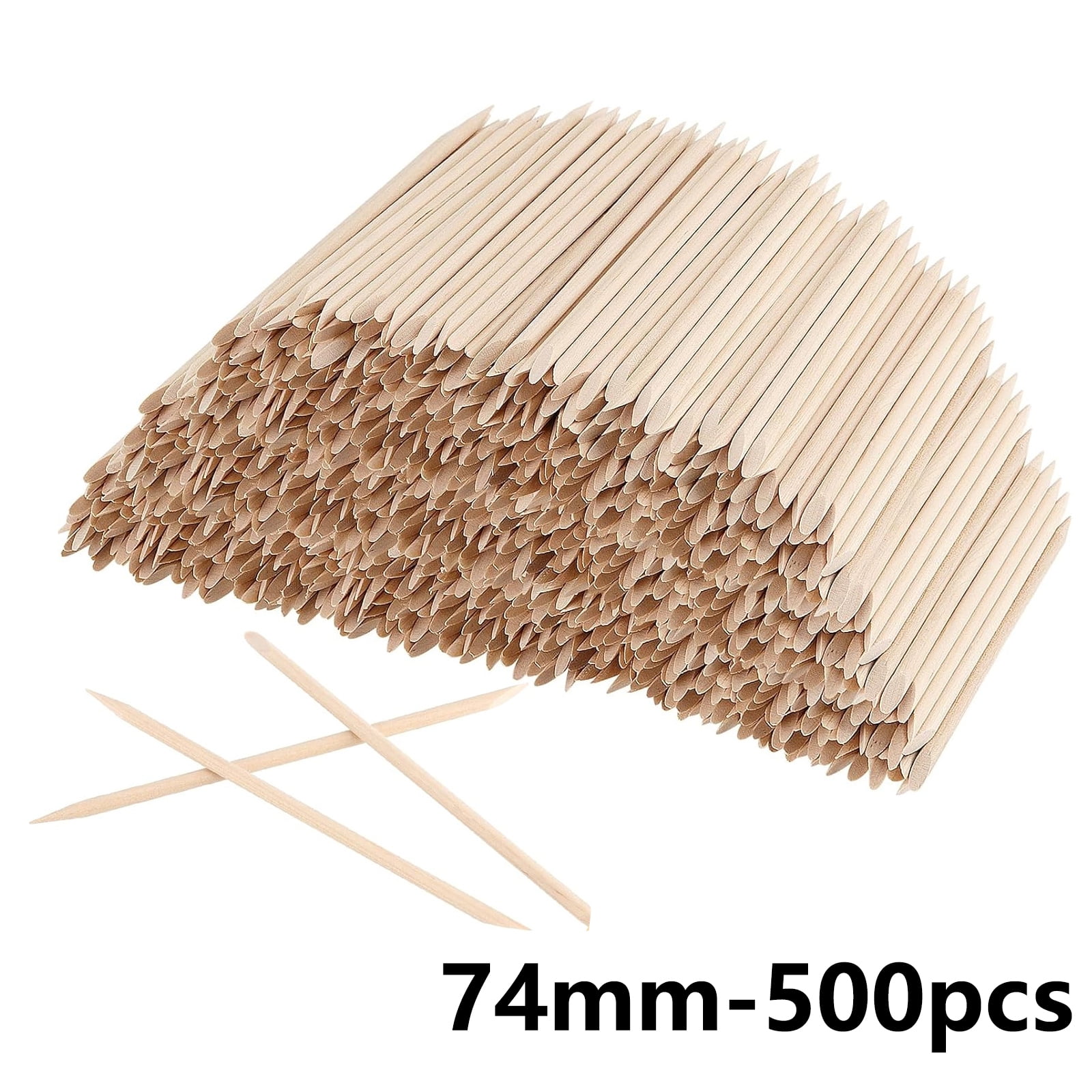 100/50pcs Nail Art Pusher Orange Wood Sticks Cuticle Pusher Remover ...